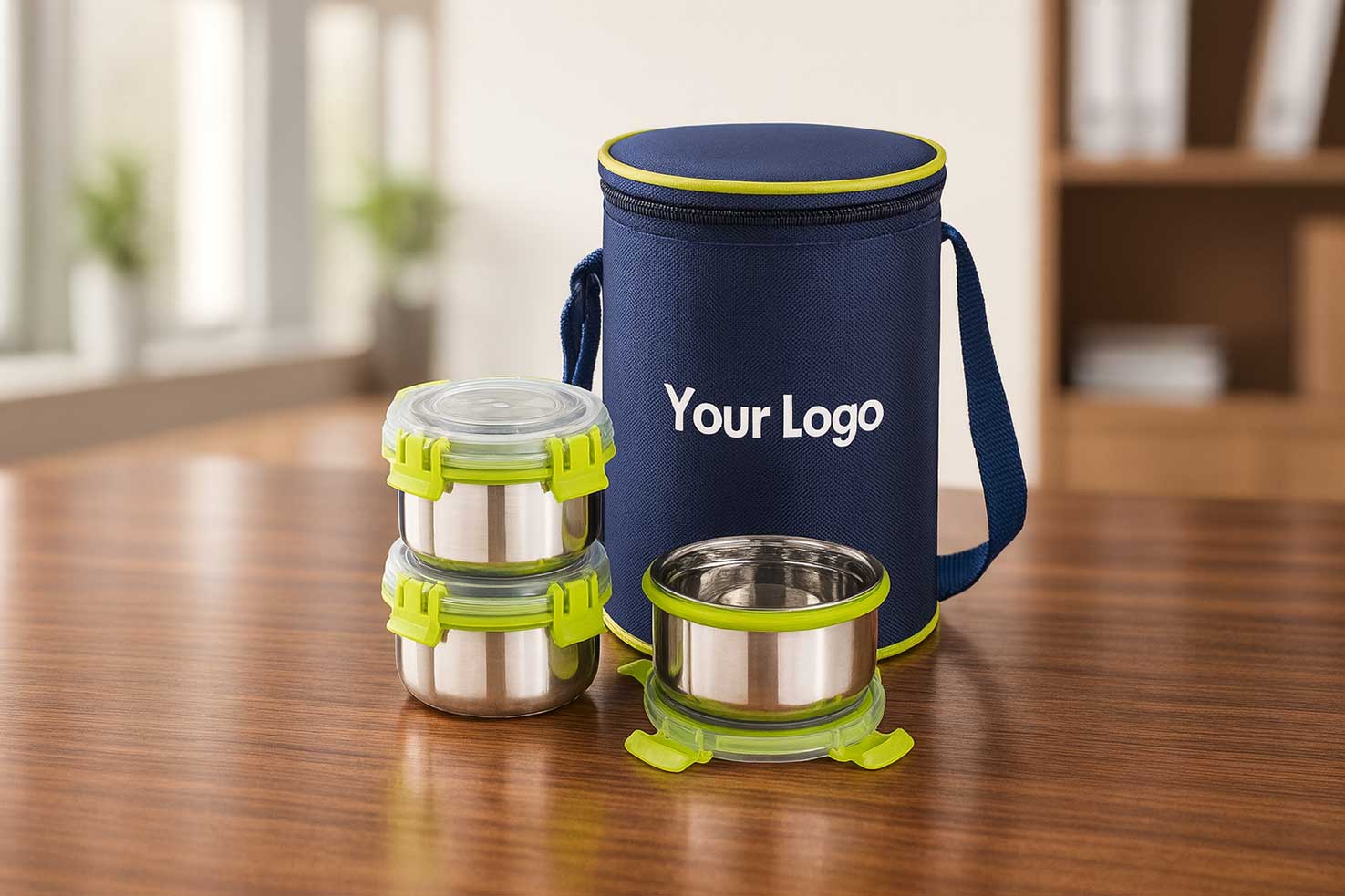 Corporate Gift Lunch Box with Logo – Leak-Proof Steel Containers ...