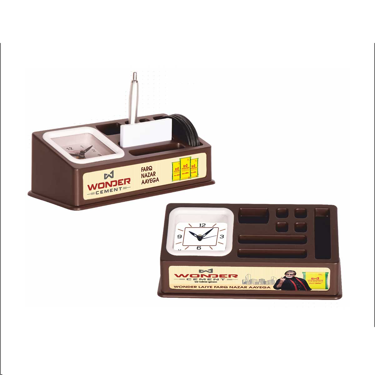 Custom Desk Organizer with Clock | Corporate Gifts