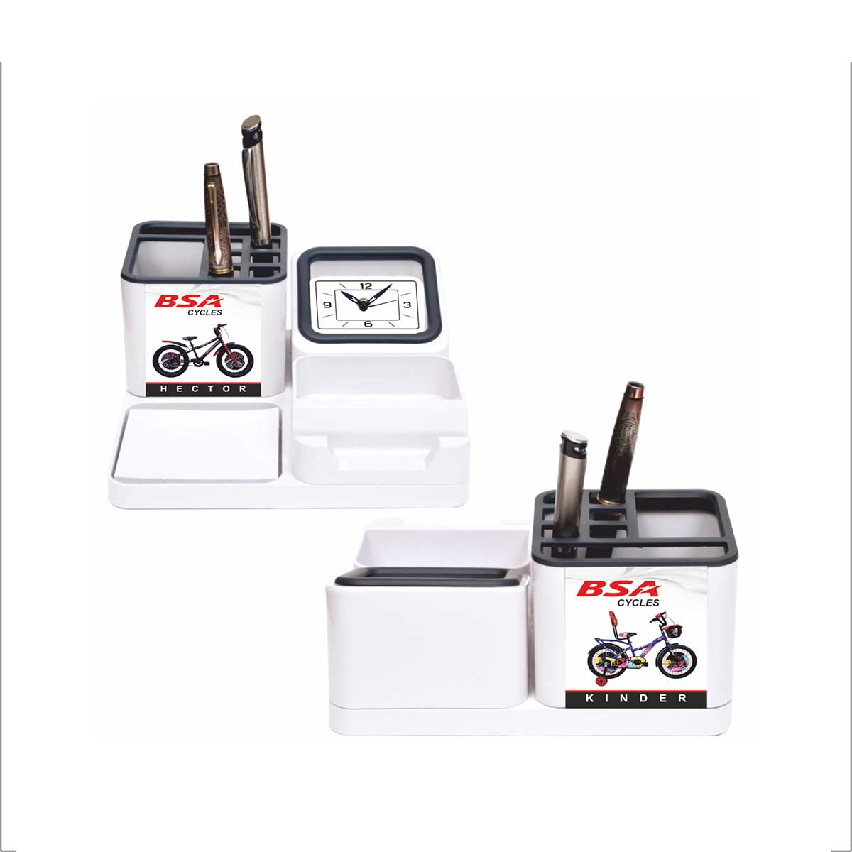 Custom Desk Organizer with Clock | Corporate Gifts