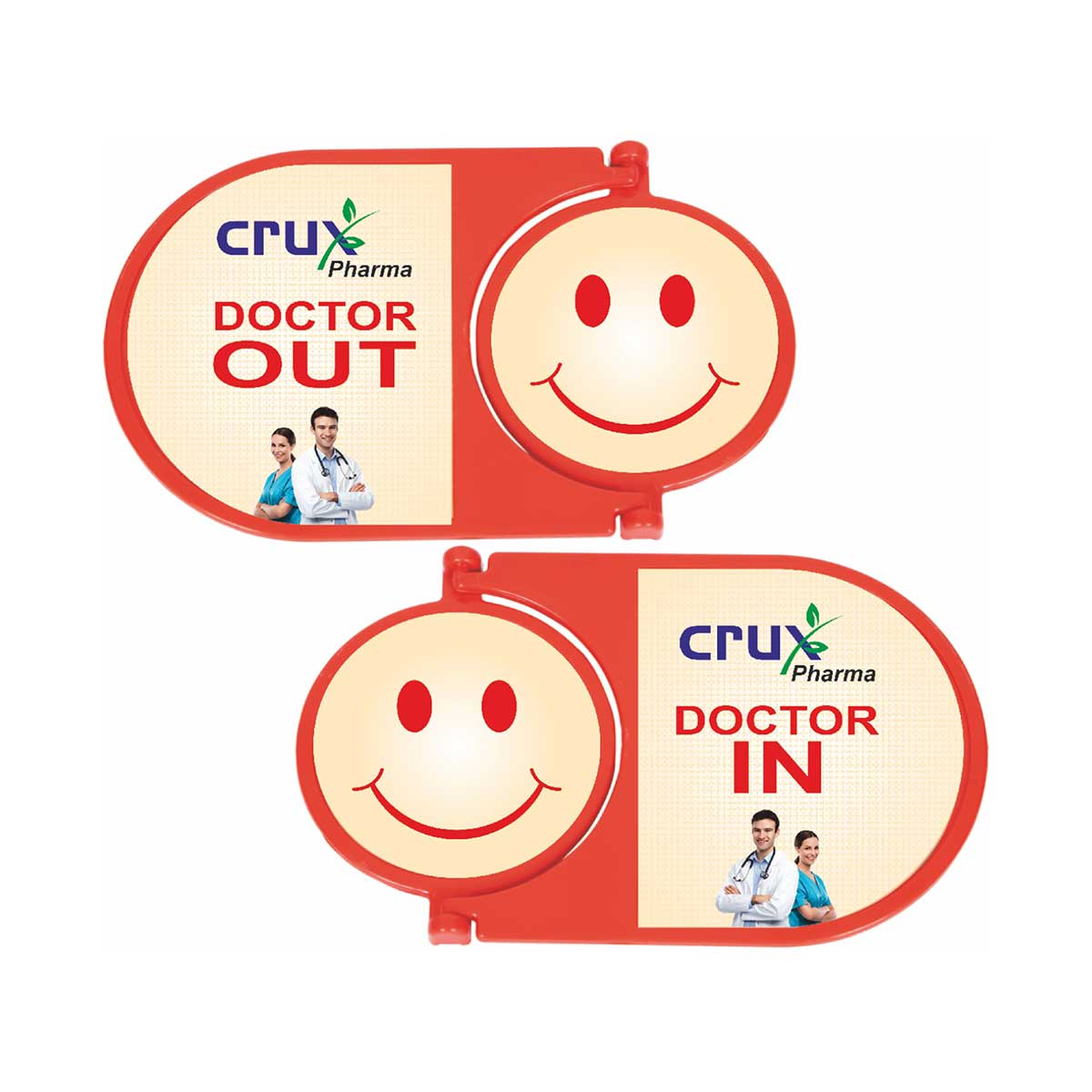 Doctor In/Out Slider Sign | Custom Logo for Pharma