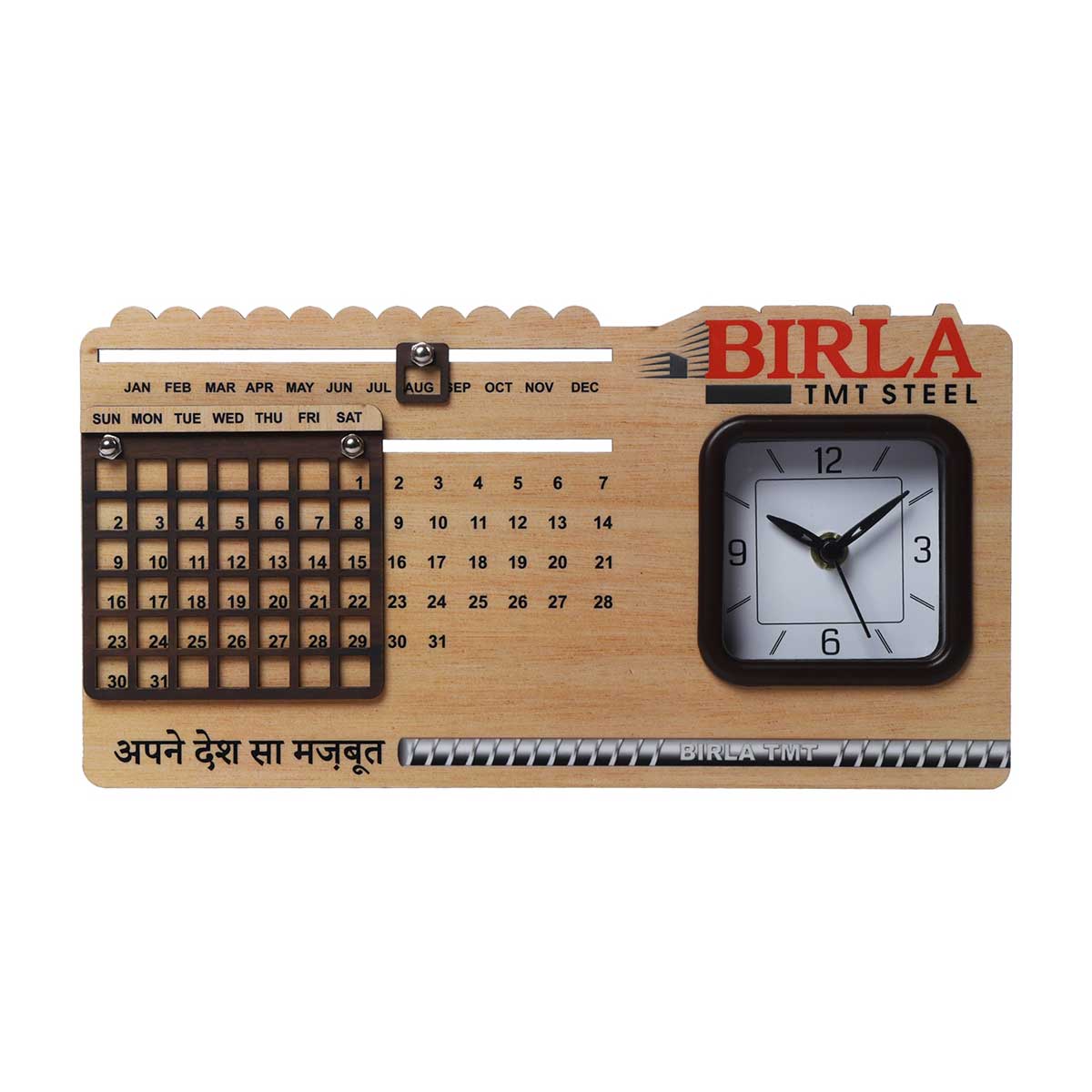 Custom MDF Desk Clock & Perpetual Calendar 11