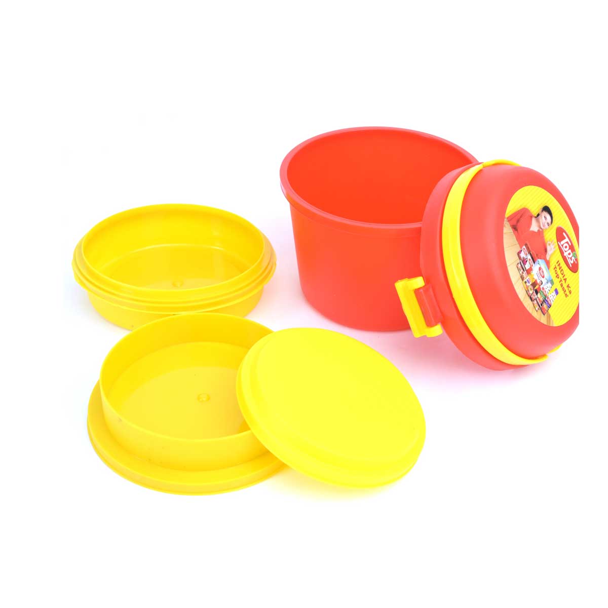 Customizable Round Plastic Lunch Box 87 mm Print